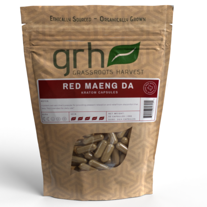 Red Maeng Da Kratom Capsules | GRH Kratom